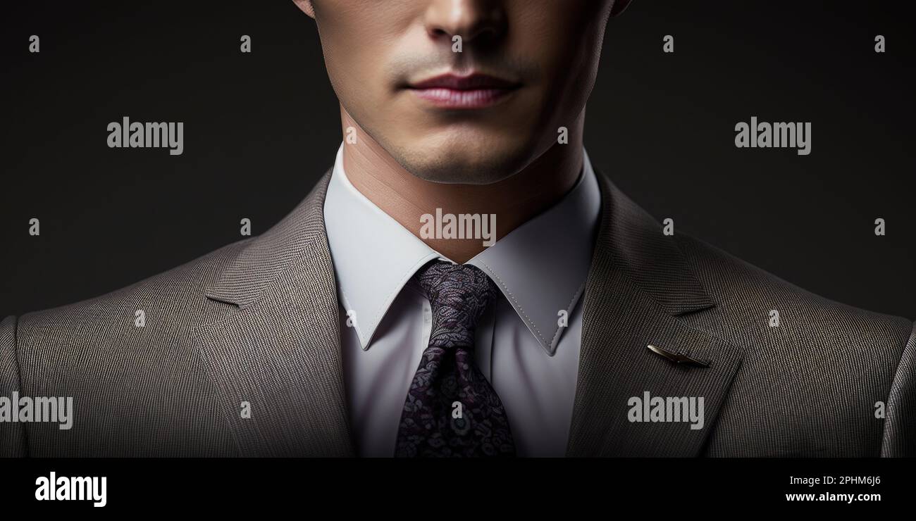 A male model is standing and posing wearing a plain black shirt and ...