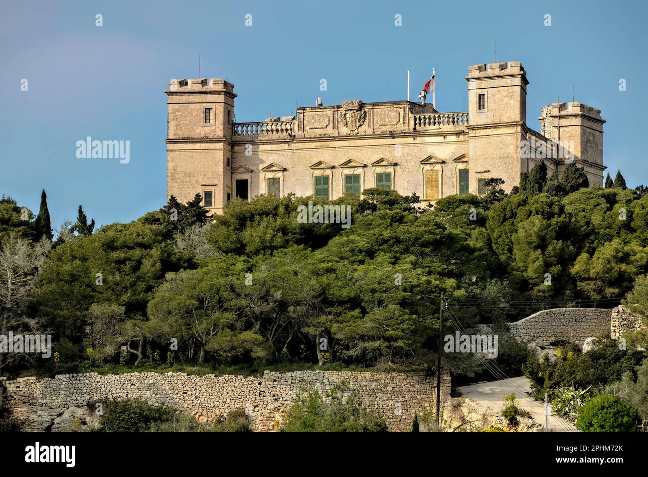 Is-Siggiewi, Malta. 23rd Mar, 2023. The Verdala Palace designed by the ...