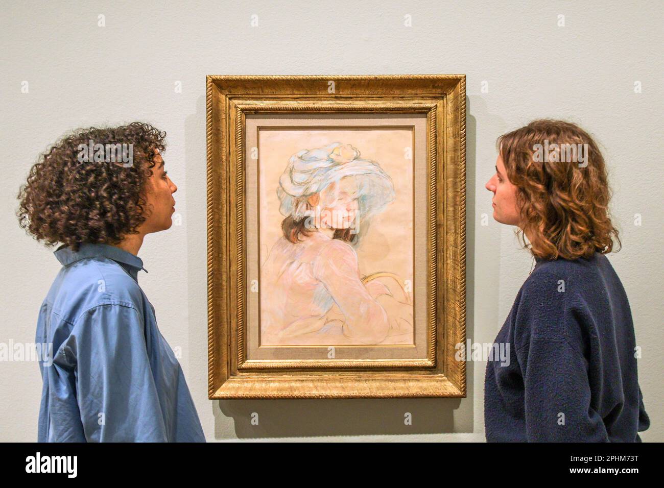 London, UK. 29th Mar, 2023. Young Girl with Basket (1891) Pastel on ...