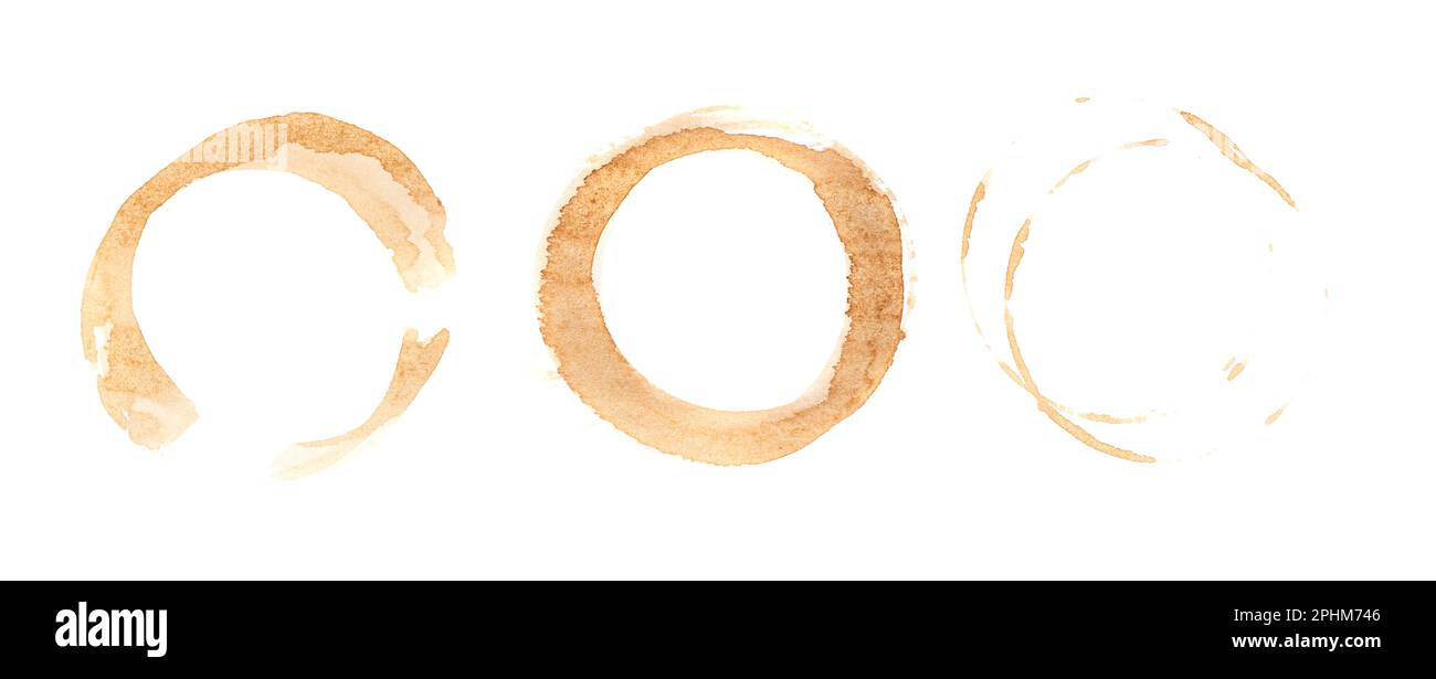 Coffee Stain Isolated, Coffe Wet Stamp, Mug Bottom Round Mark, Spilled ...