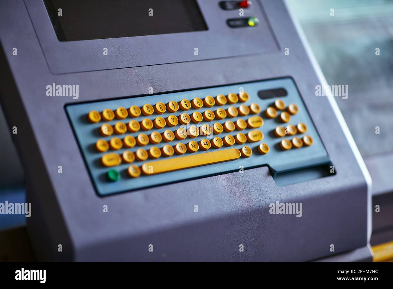 Built-in color keyboard with yellow mechanical buttons for the computer ...