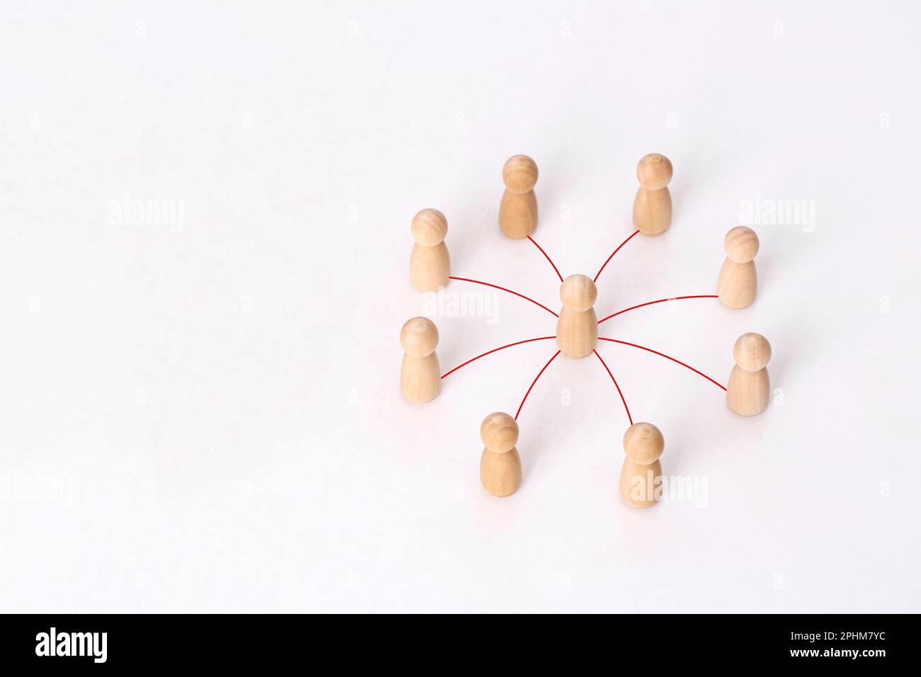 Social connections by red lines with people figurines , Call for ...