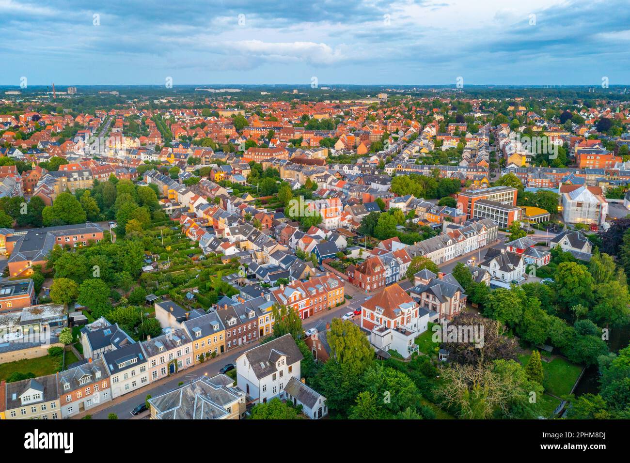 Aerial view of Danish town Odense Stock Photo - Alamy