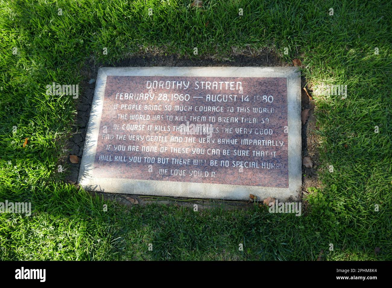 Los Angeles, California, USA 27th March 2023 Playmate/Murder Victim Dorothy Stratten's Grave at ...