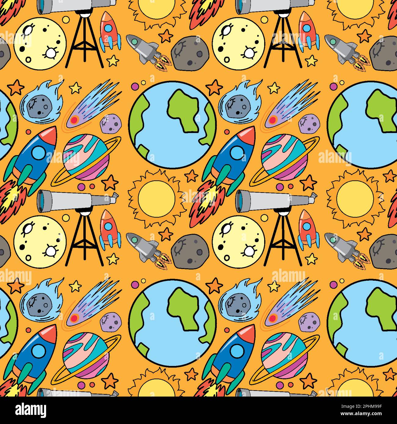 Astronomy Objects and Icons Vector Set illustration Stock Vector Image ...