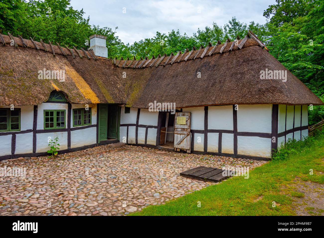 Den Fynske Landsby open-air museum with traditional Danish architecture ...