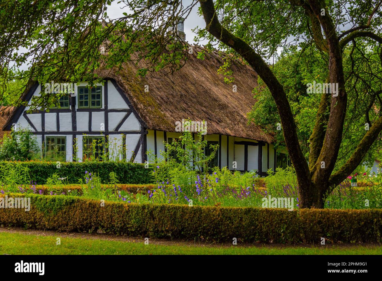 Den Fynske Landsby open-air museum with traditional Danish architecture ...