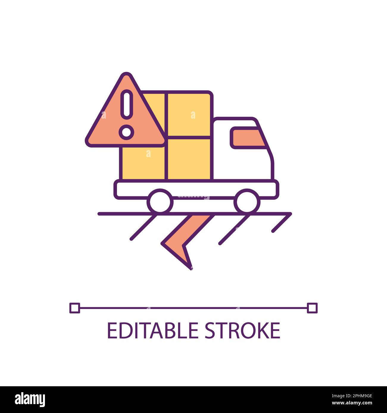 Delivery issues warning RGB color icon Stock Vector Image & Art - Alamy