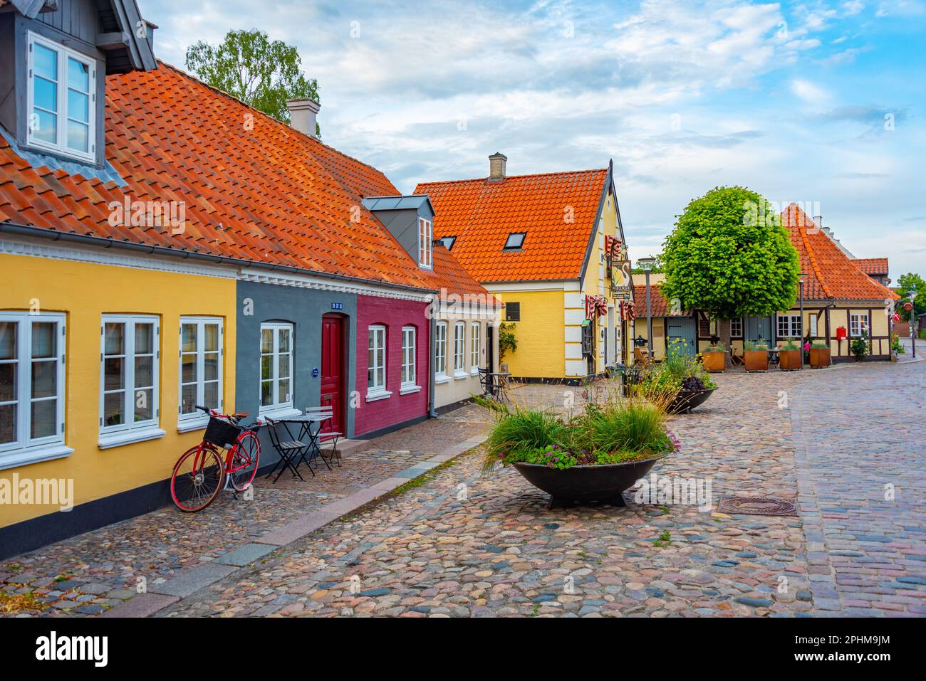 Colorful street in the center of Odense, Denmark Stock Photo - Alamy