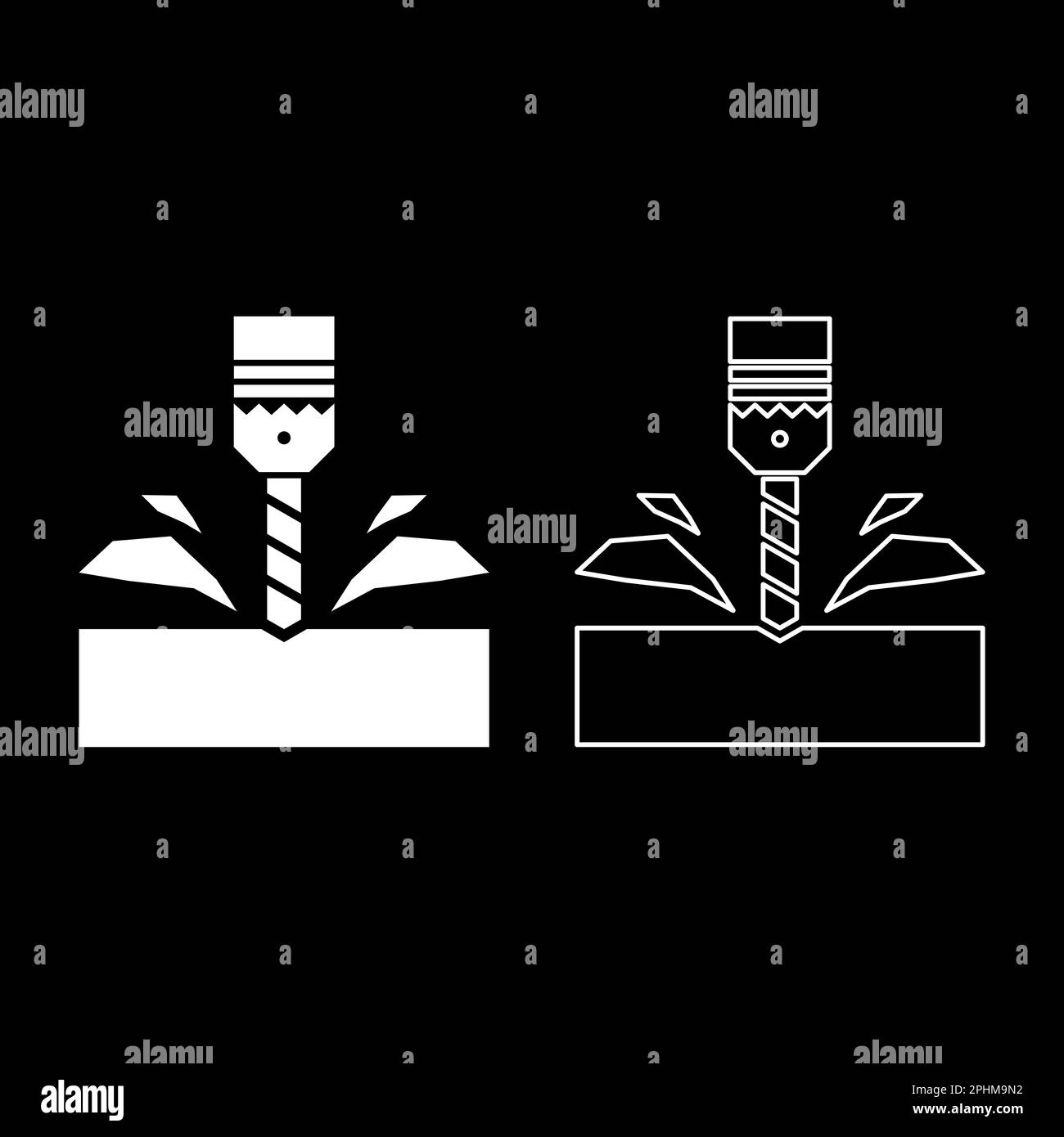 Borehole drilling Stock Vector Images - Alamy