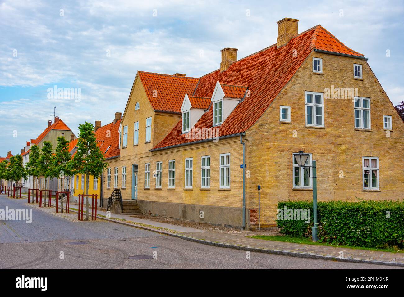 Traditional street in Danish town Christiansfeld Stock Photo - Alamy