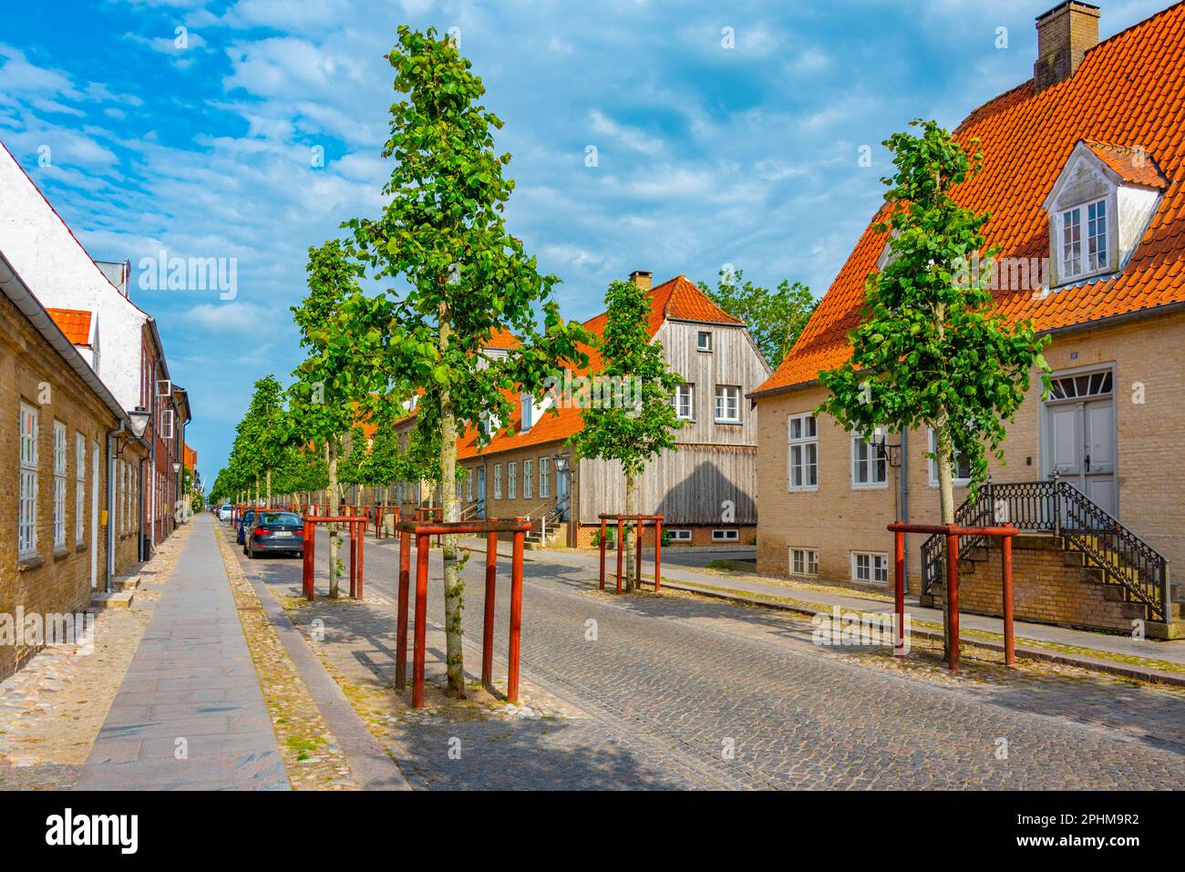 Traditional street in Danish town Christiansfeld Stock Photo - Alamy