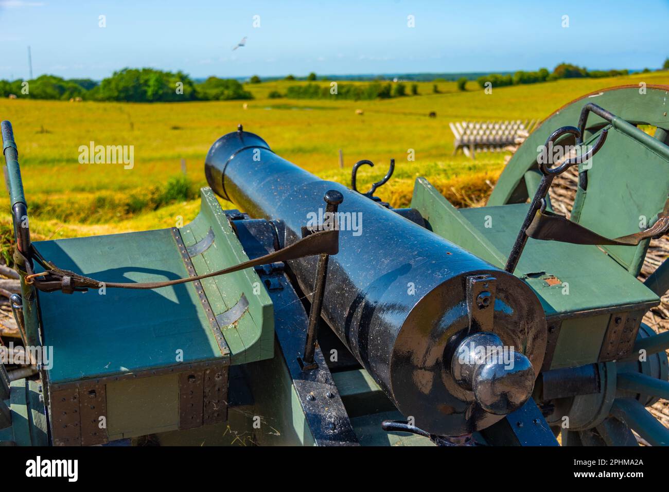 Cannons at DybbГёl Banke historical site commemorating war between ...