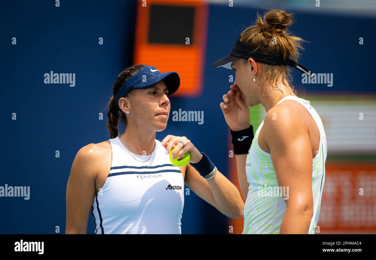 Giuliana Olmos of Mexico & Beatriz Haddad Maia of Brazil in action ...