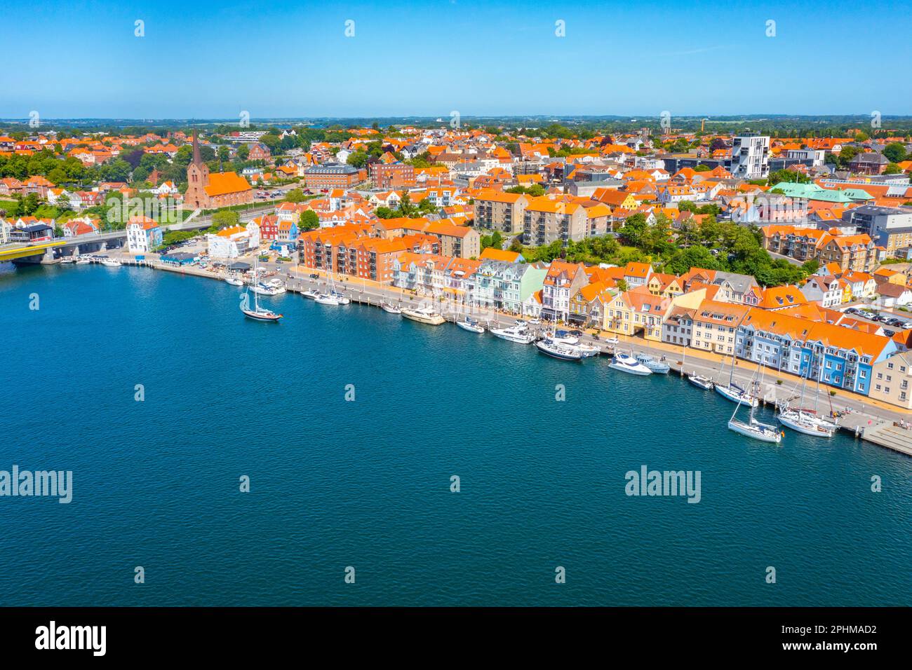 Cityscape of Danish town Sonderborg Stock Photo - Alamy