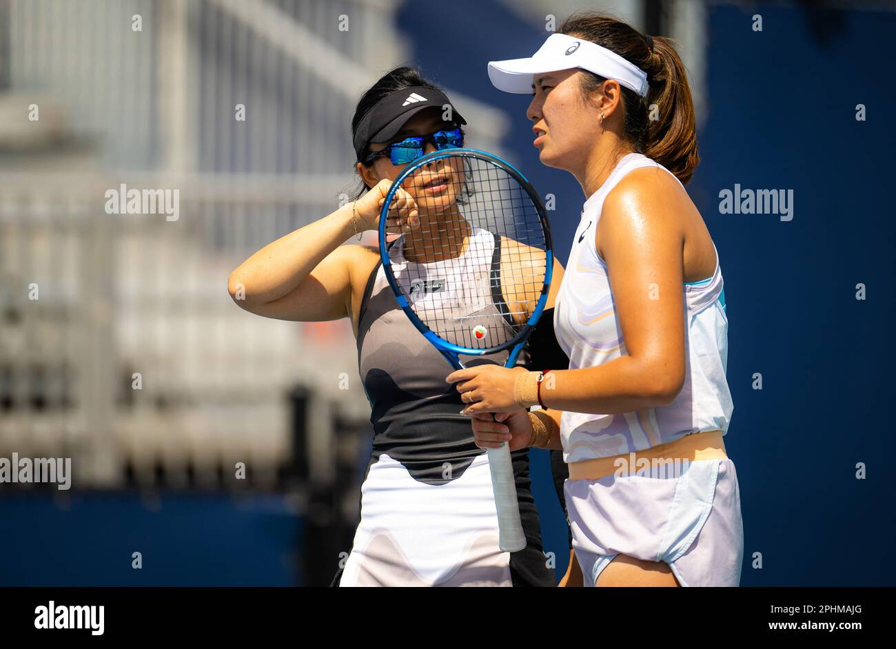 Zhaoxuan Yang of China & Yifan Xu of China in action during the second round of doubles of the ...