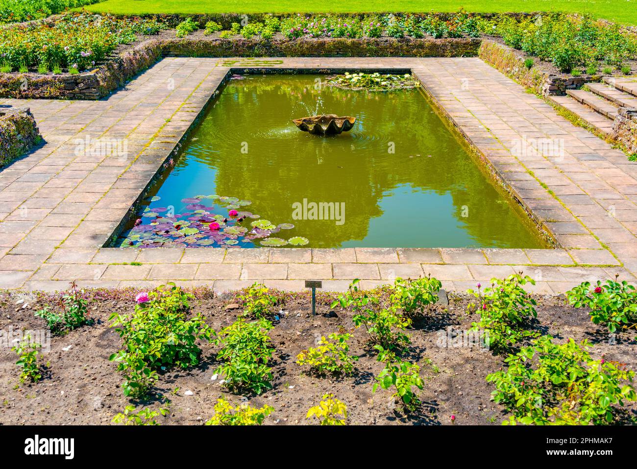 Green gardens at Grasten Palace in Denmark Stock Photo - Alamy