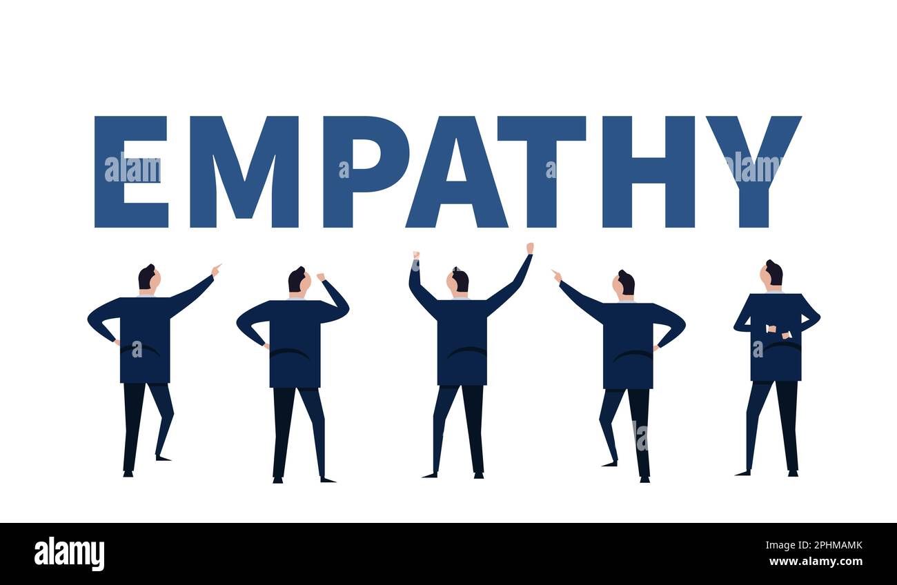 Empathy team talking about sympathy emotion illustration Stock Vector ...