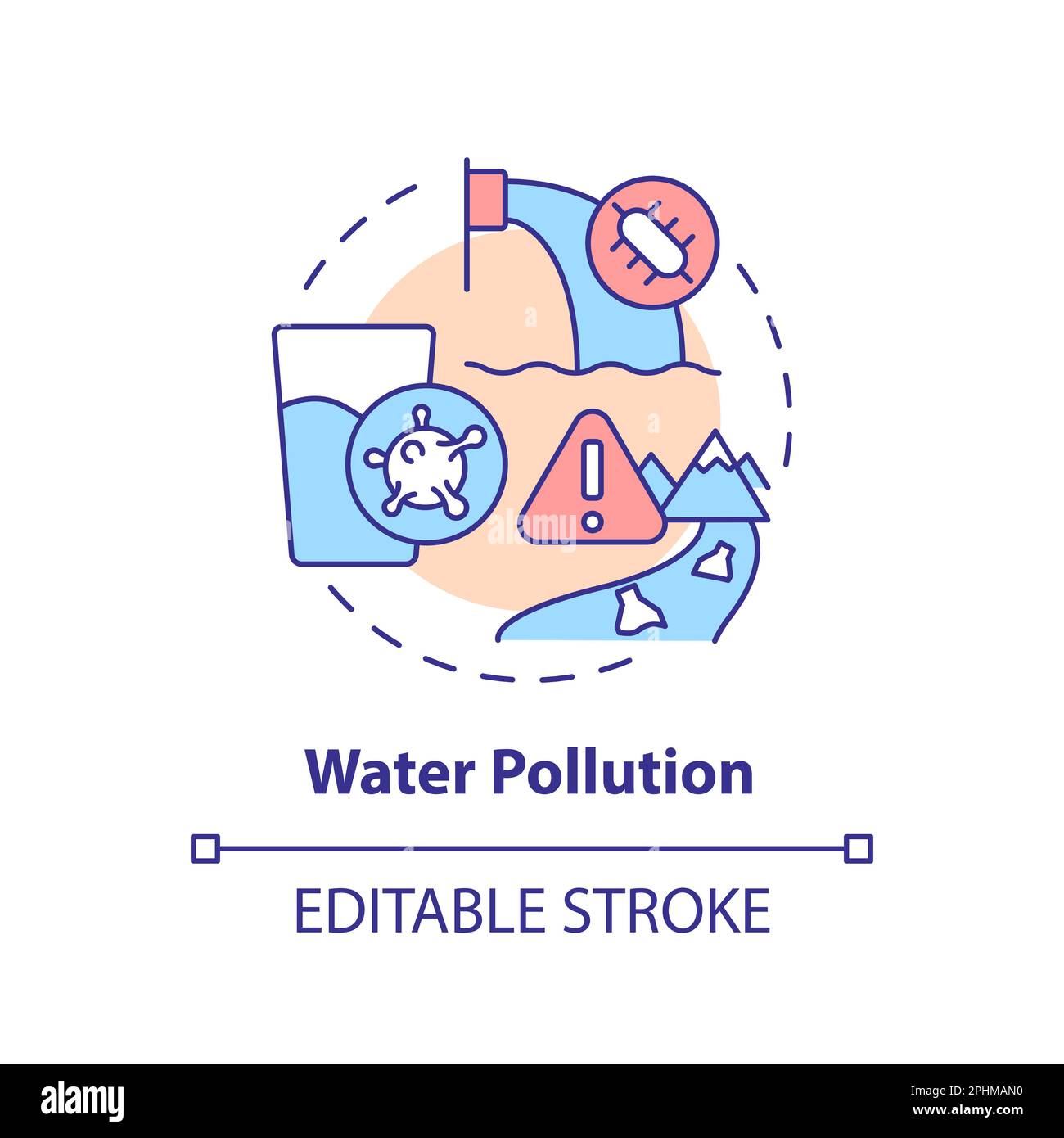 Water pollution concept icon Stock Vector Image & Art - Alamy