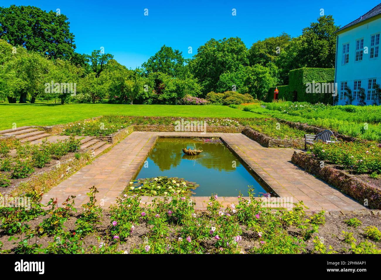 Green gardens at Grasten Palace in Denmark Stock Photo - Alamy