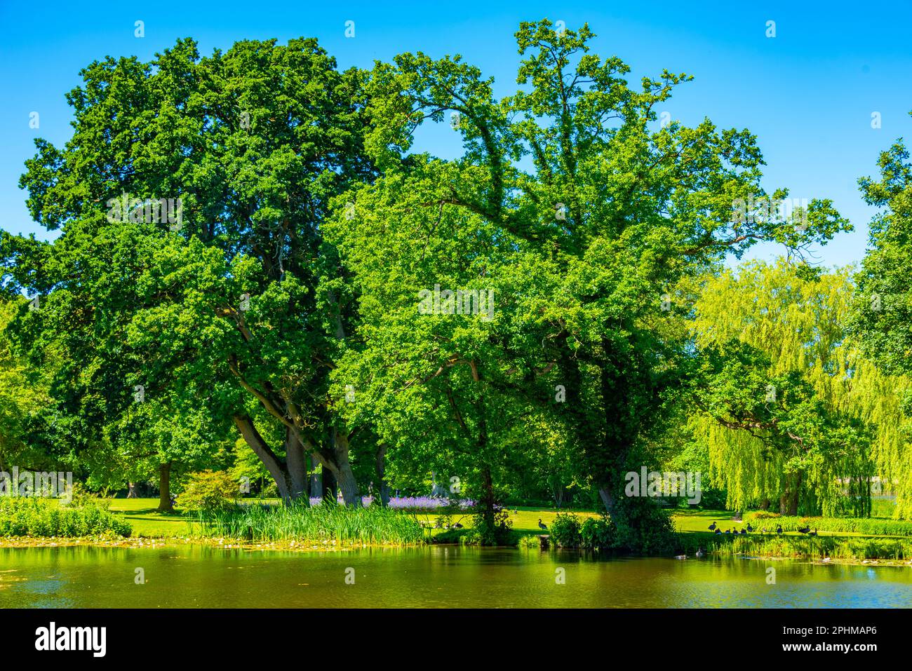 Green gardens at Grasten Palace in Denmark Stock Photo - Alamy