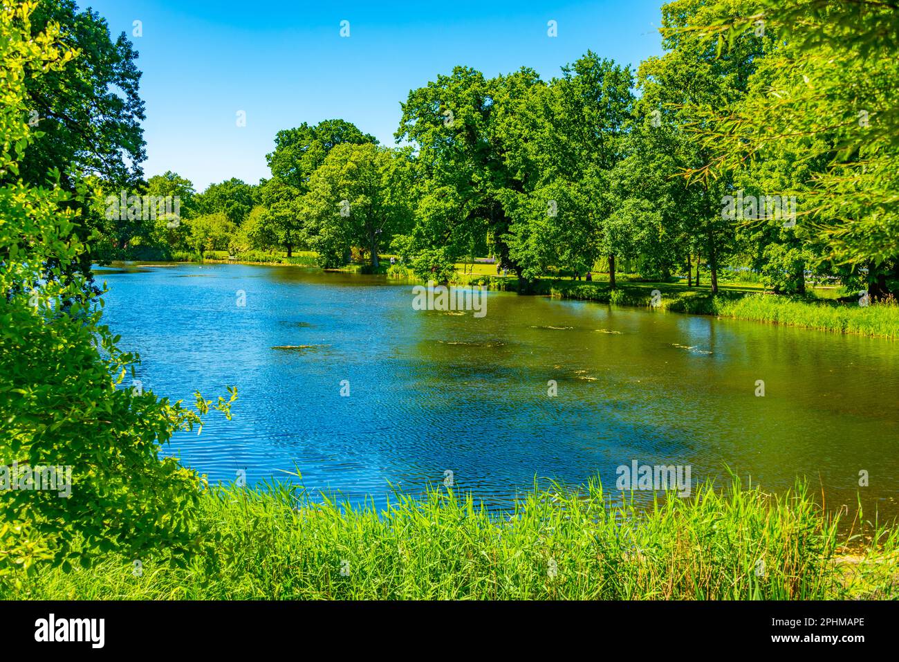 Green gardens at Grasten Palace in Denmark Stock Photo - Alamy