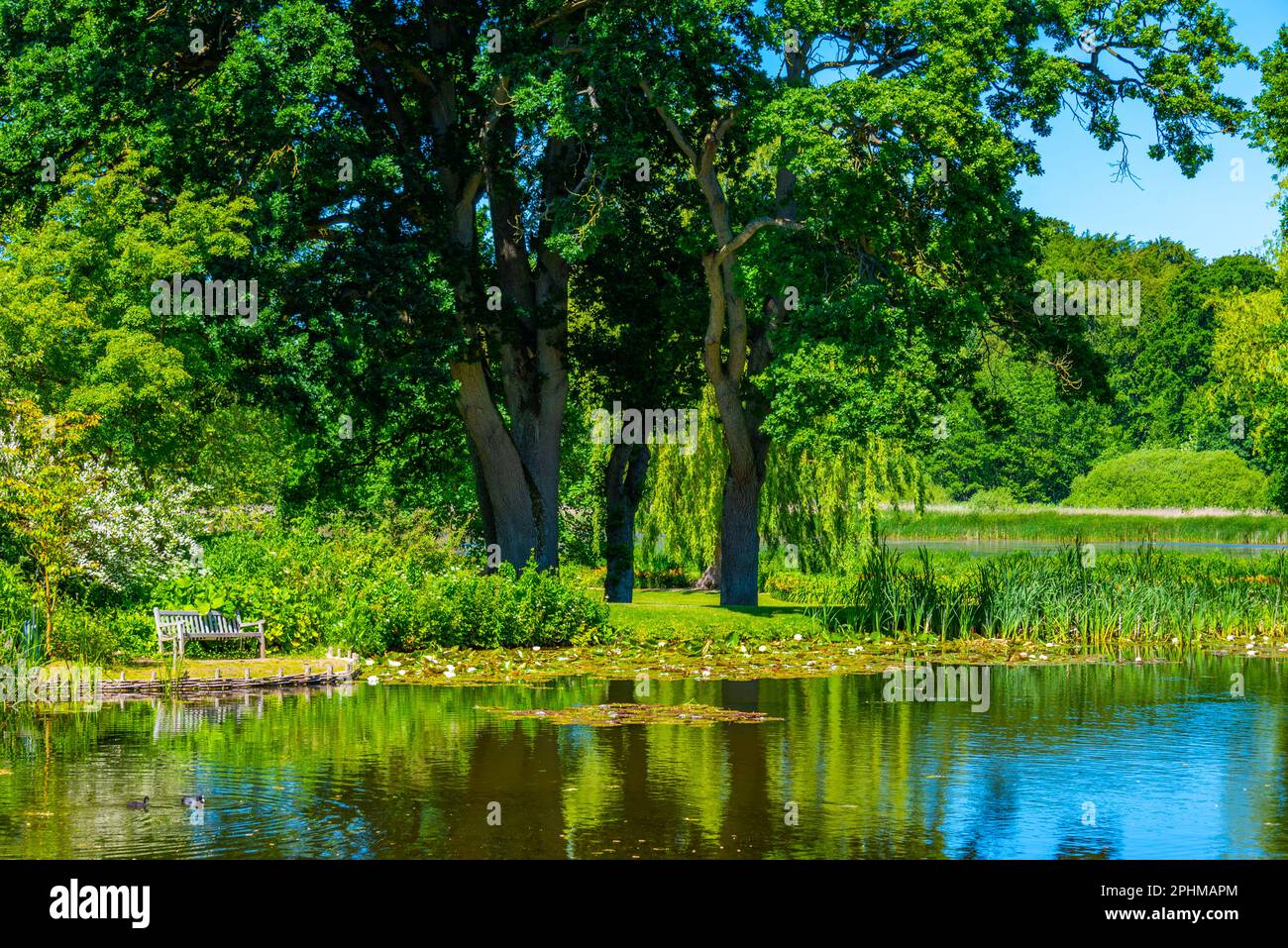 Green gardens at Grasten Palace in Denmark Stock Photo - Alamy
