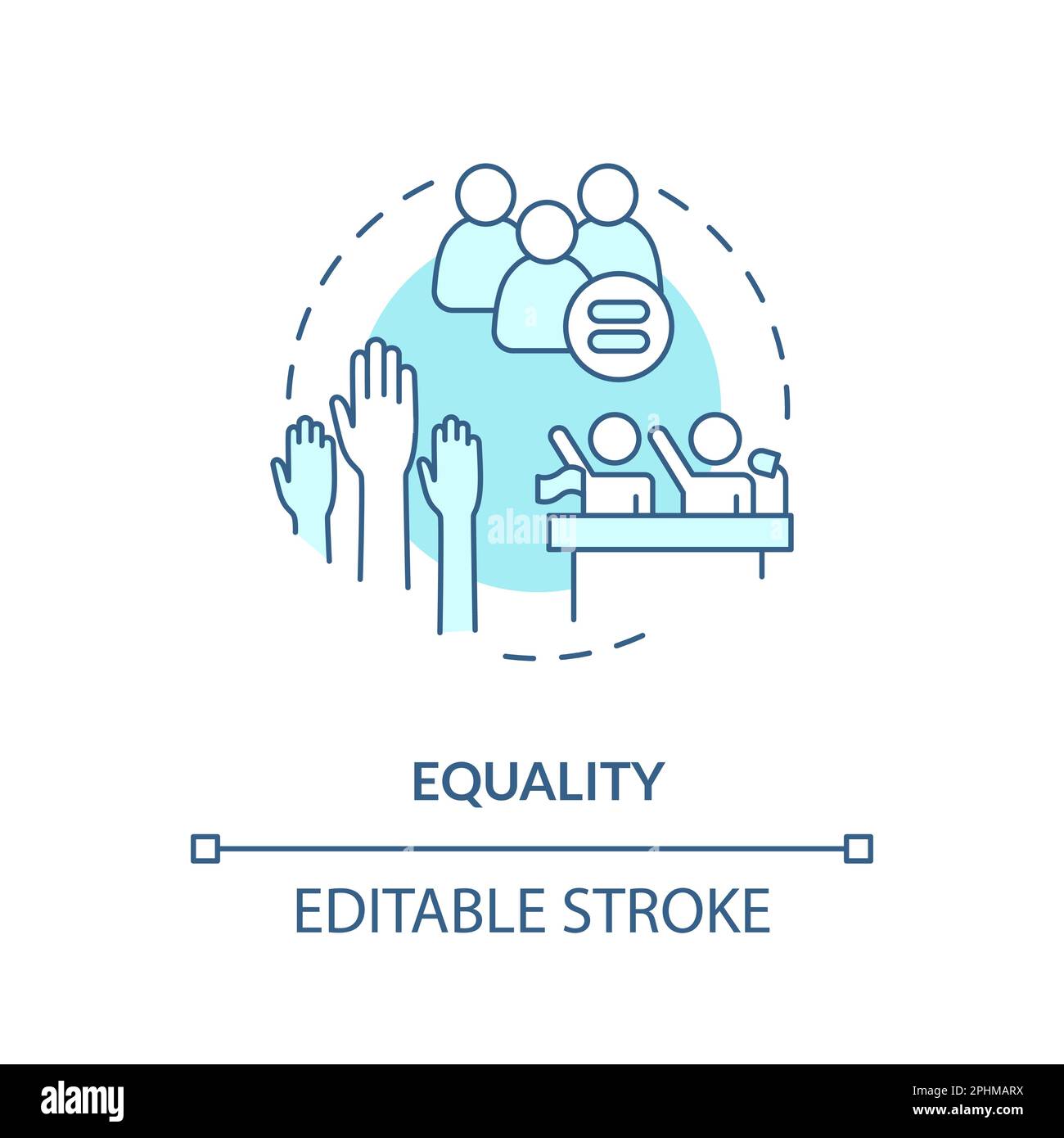 Equality blue concept icon Stock Vector Image & Art - Alamy