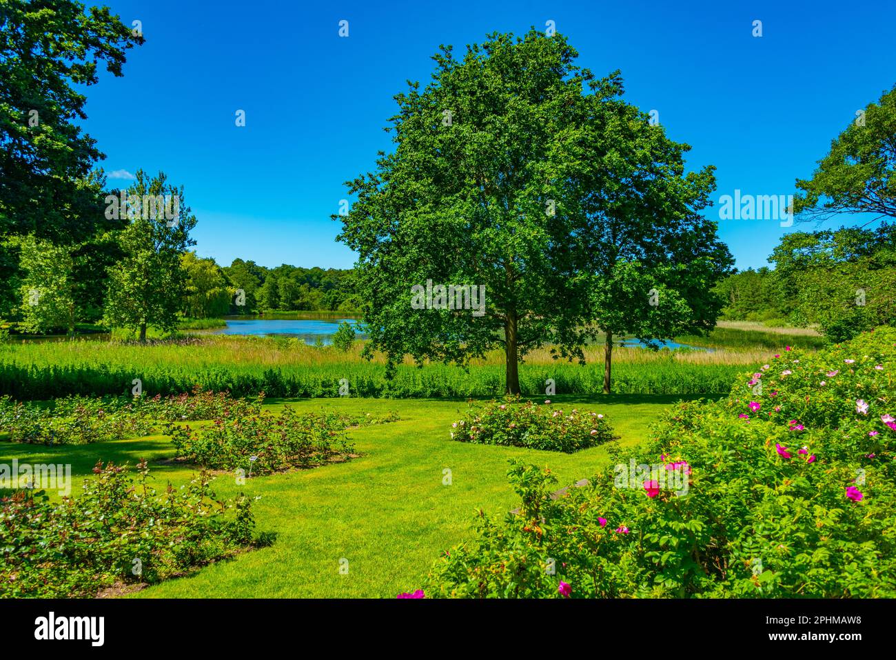 Green gardens at Grasten Palace in Denmark Stock Photo - Alamy