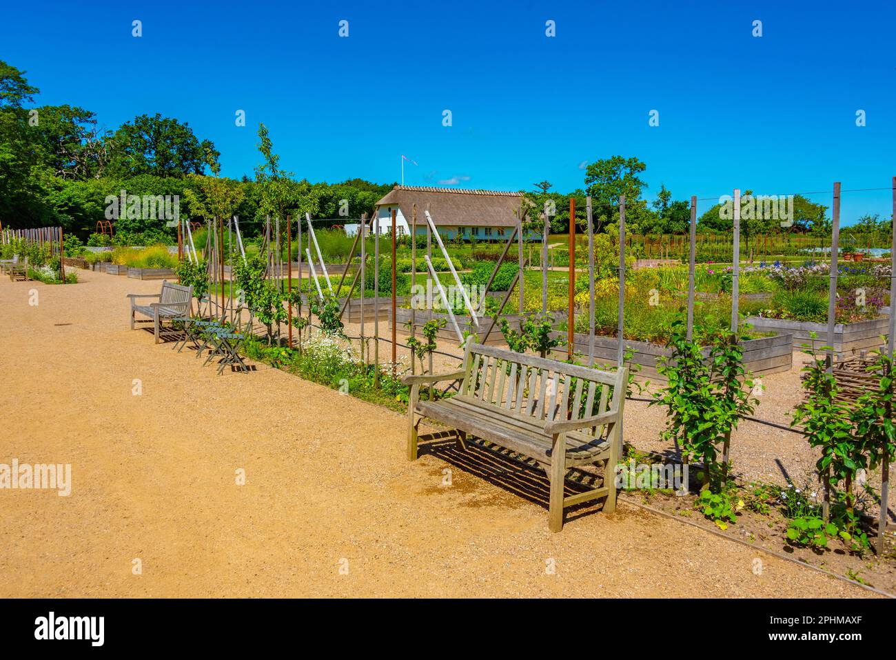 Kitchen garden at Grasten Palace in Denmark Stock Photo - Alamy