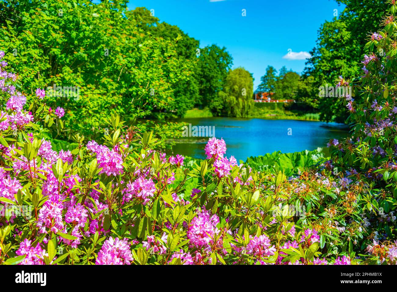 Green gardens at Grasten Palace in Denmark Stock Photo - Alamy