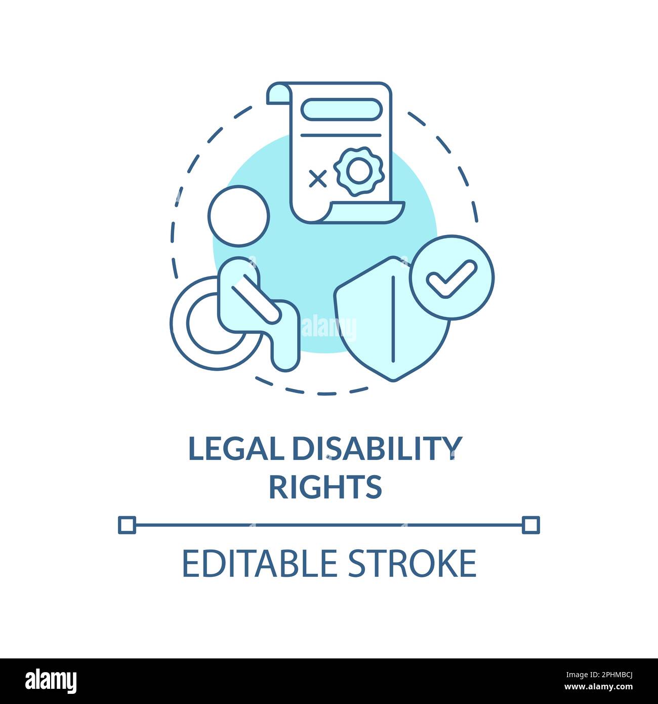 Legal disability rights blue concept icon Stock Vector Image & Art - Alamy
