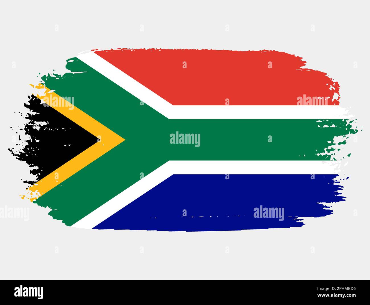 Artistic grunge brush flag of South Africa isolated on white background ... Artistic grunge brush flag of South Africa isolated on white background ...