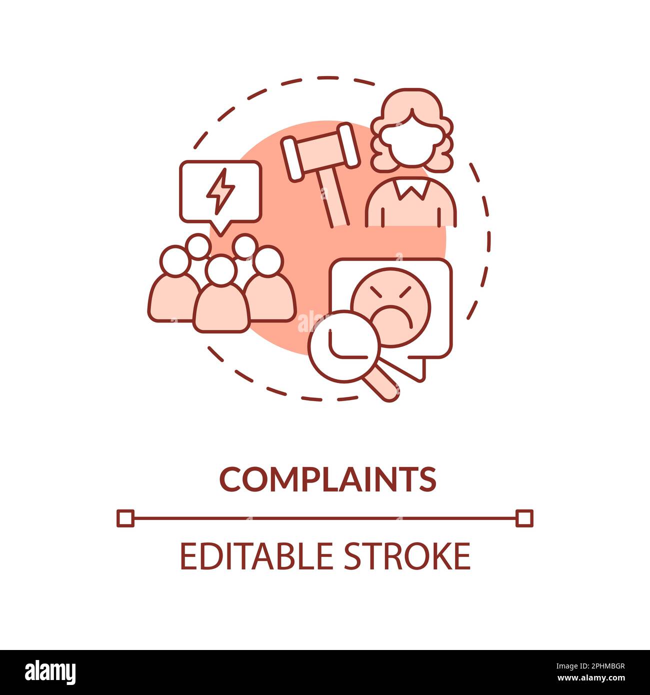 Complaints red concept icon Stock Vector Image & Art - Alamy
