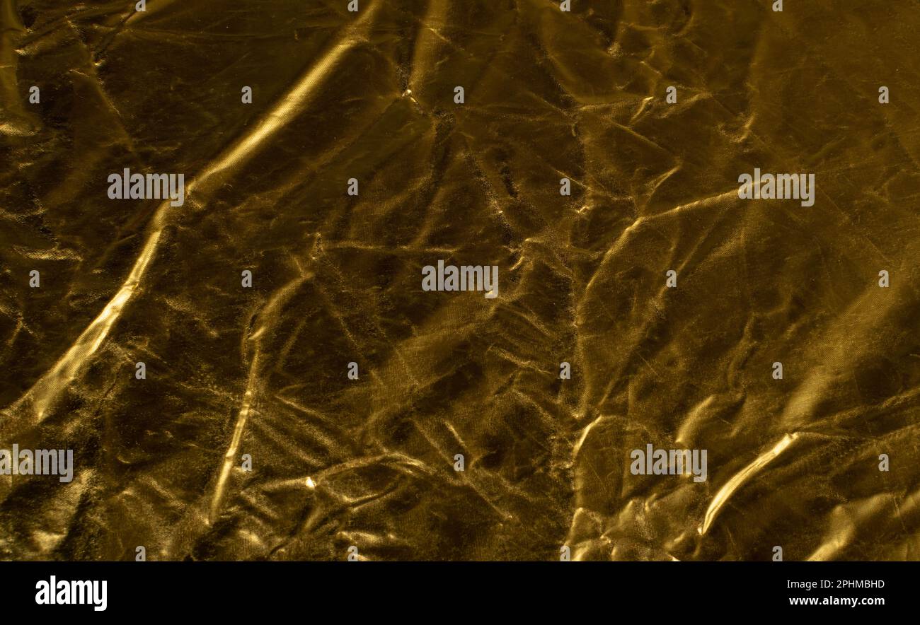 Crumpled Gold Fabric Texture Background, Wrinkled Bronze Pattern ...