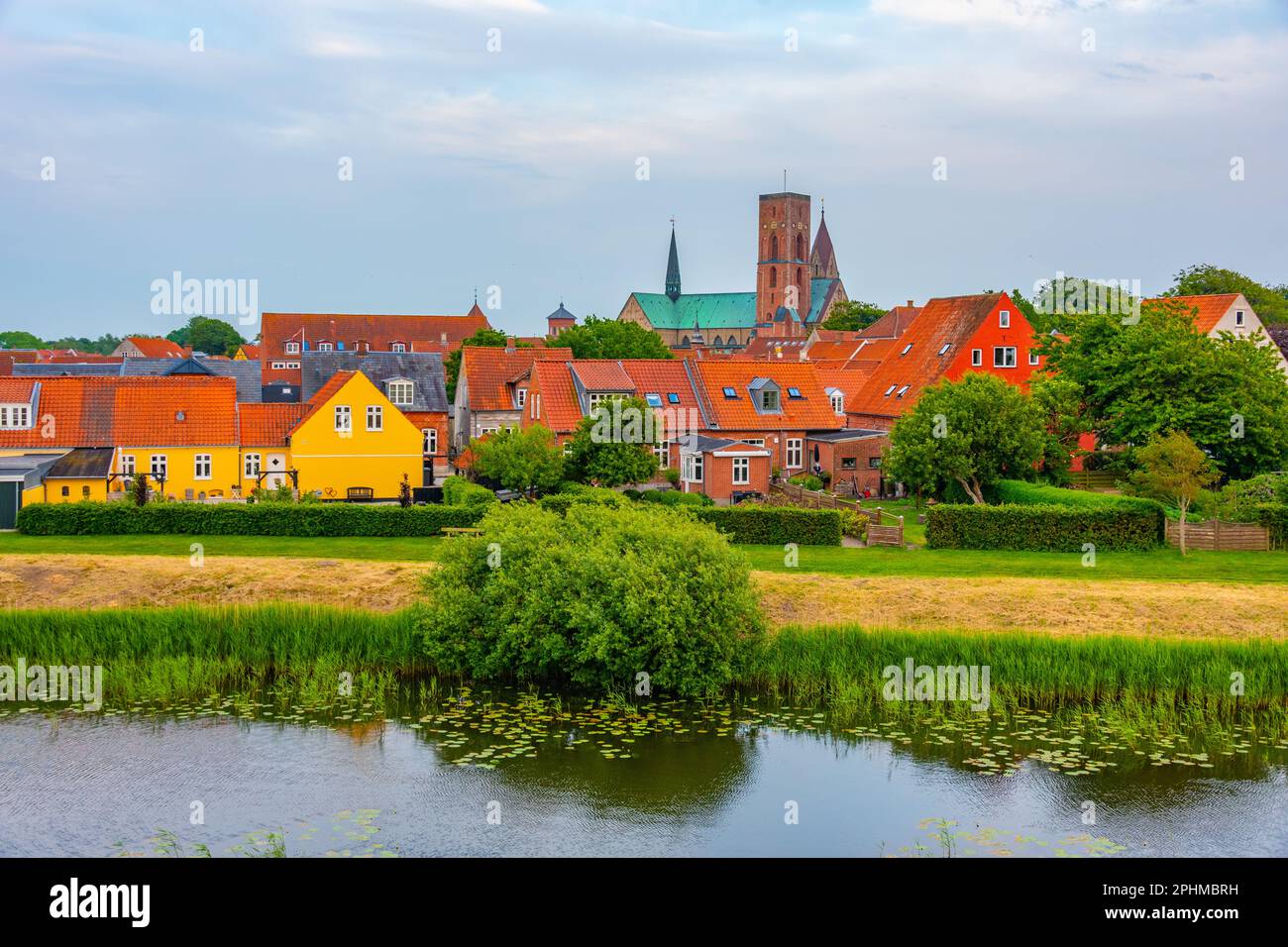 Cityscape of Danish town Ribe Stock Photo - Alamy