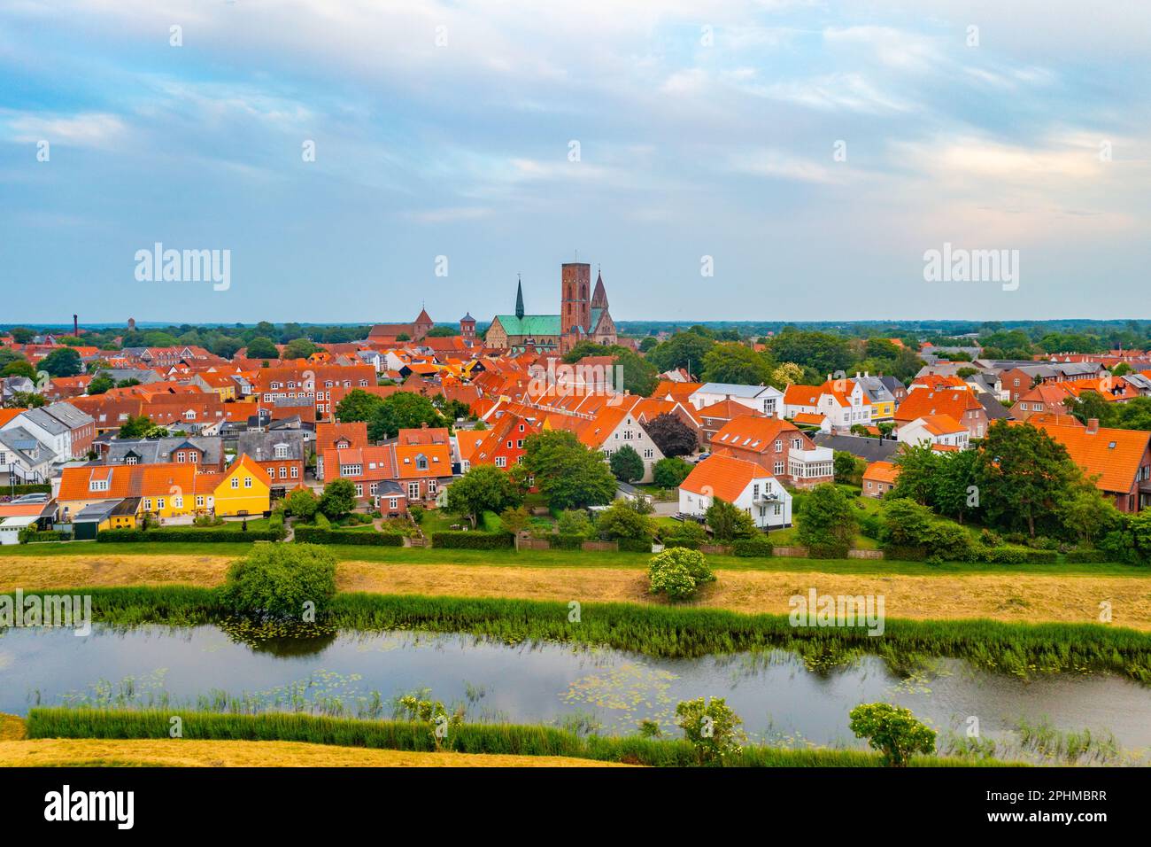 Cityscape of Danish town Ribe Stock Photo - Alamy
