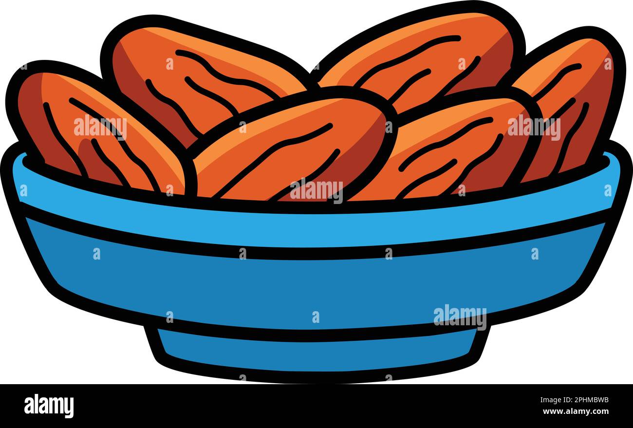 Dried Date Cartoon Colored Clipart Illustration Stock Vector Image ...