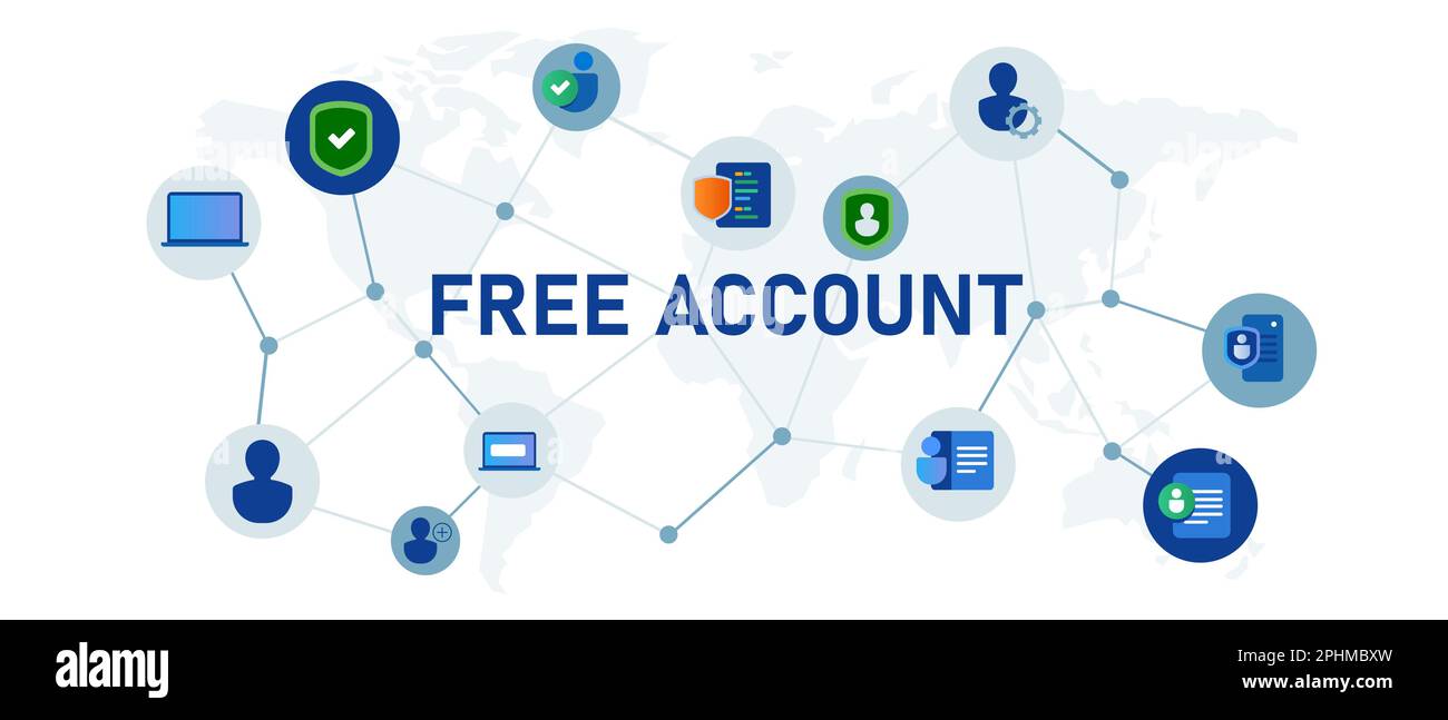 Free account concept banner illustration white background registration ...