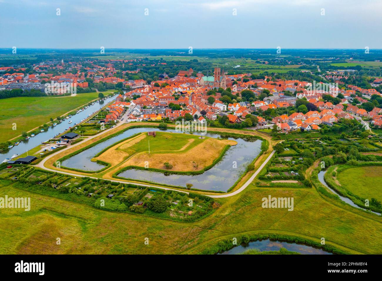 Panorama view of Ribe castle in Denmark Stock Photo - Alamy