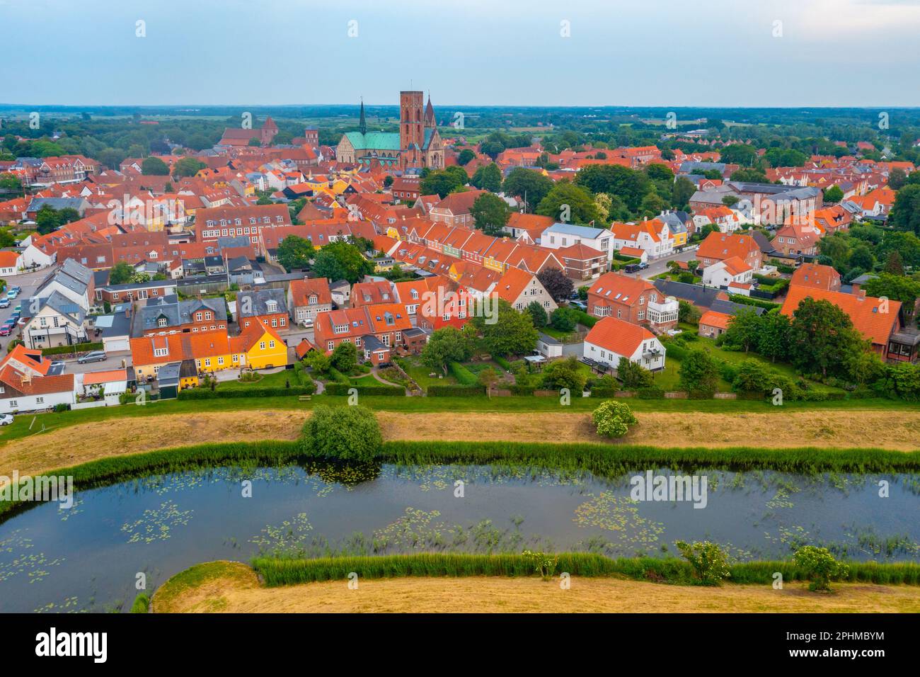 Cityscape of Danish town Ribe Stock Photo - Alamy