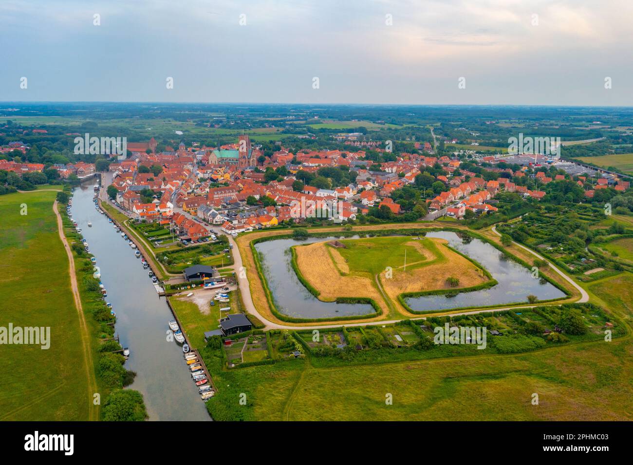 Panorama view of Ribe castle in Denmark Stock Photo - Alamy