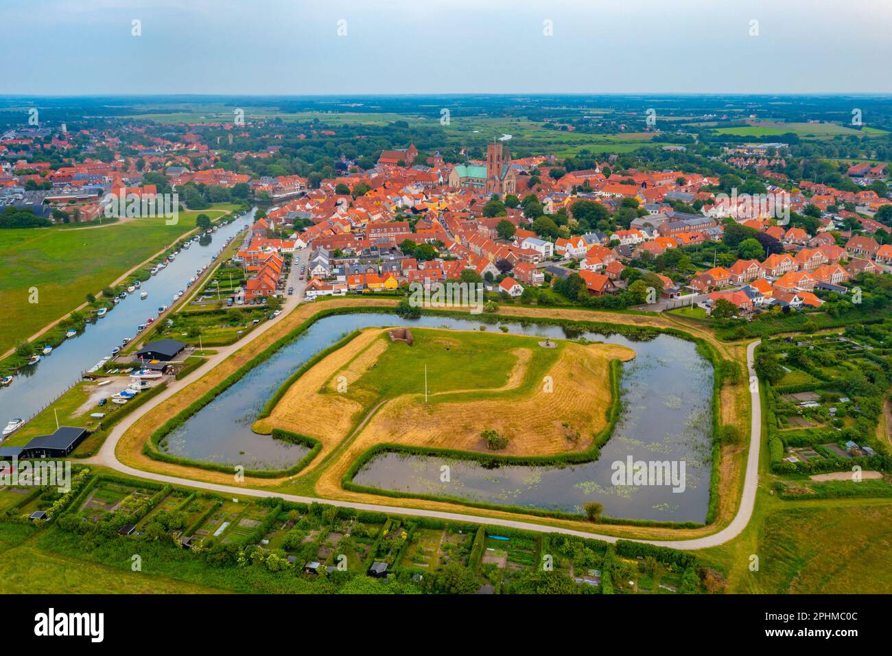 Panorama view of Ribe castle in Denmark Stock Photo - Alamy