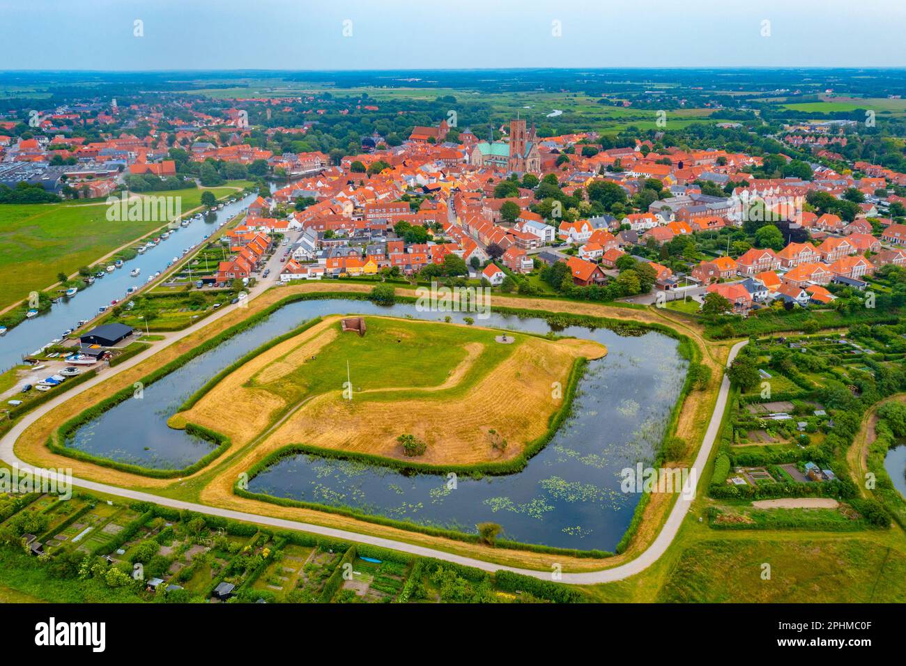 Panorama view of Ribe castle in Denmark Stock Photo - Alamy