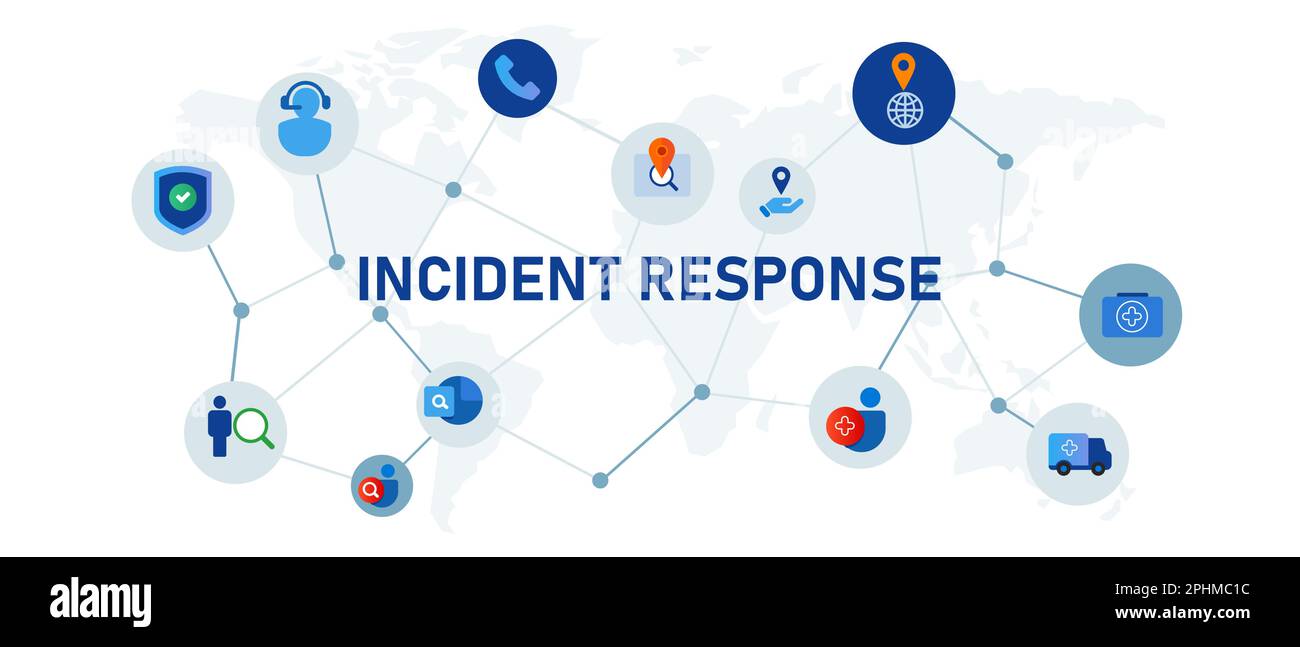 Incident response safety security problem reaction illustration Stock ...
