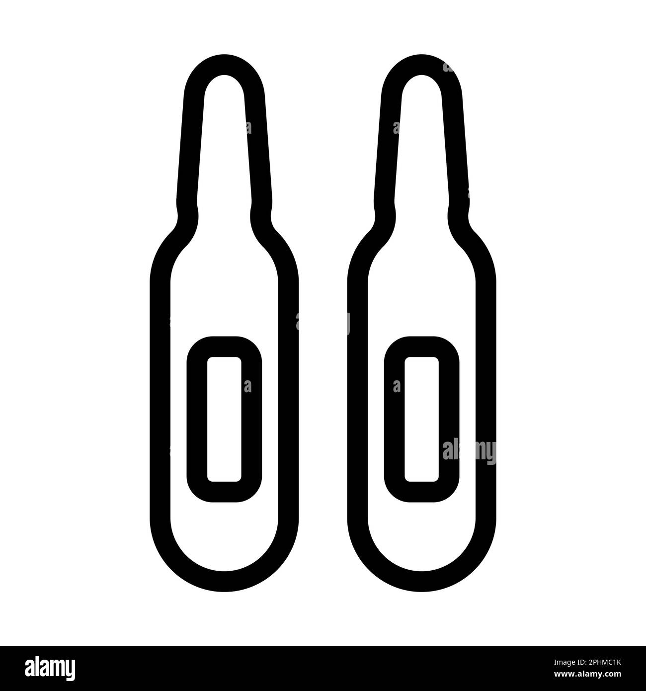 Ampoule Vector Thick Line Icon For Personal And Commercial Use Stock