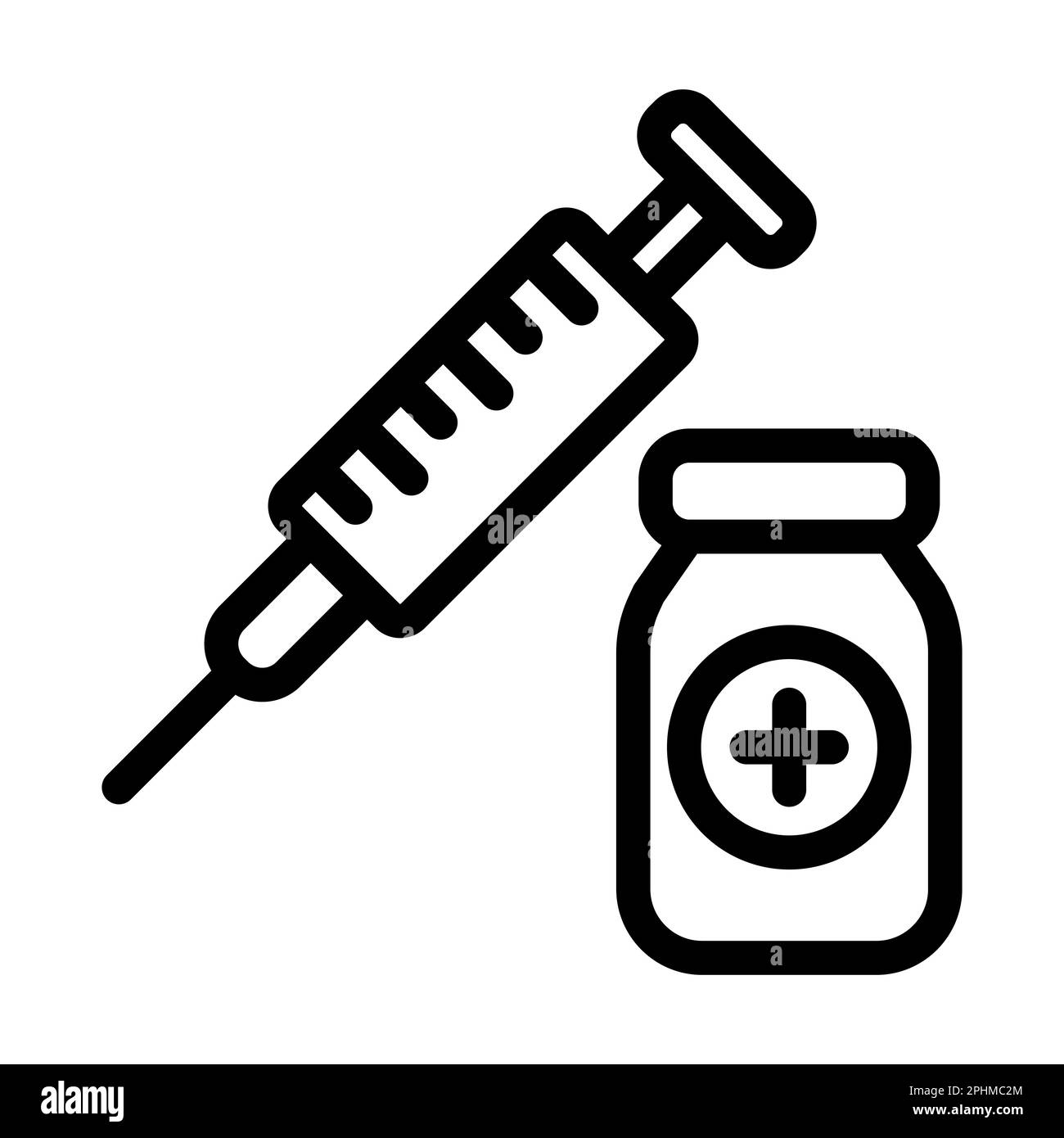 Vaccine drop icon outline Cut Out Stock Images & Pictures - Alamy