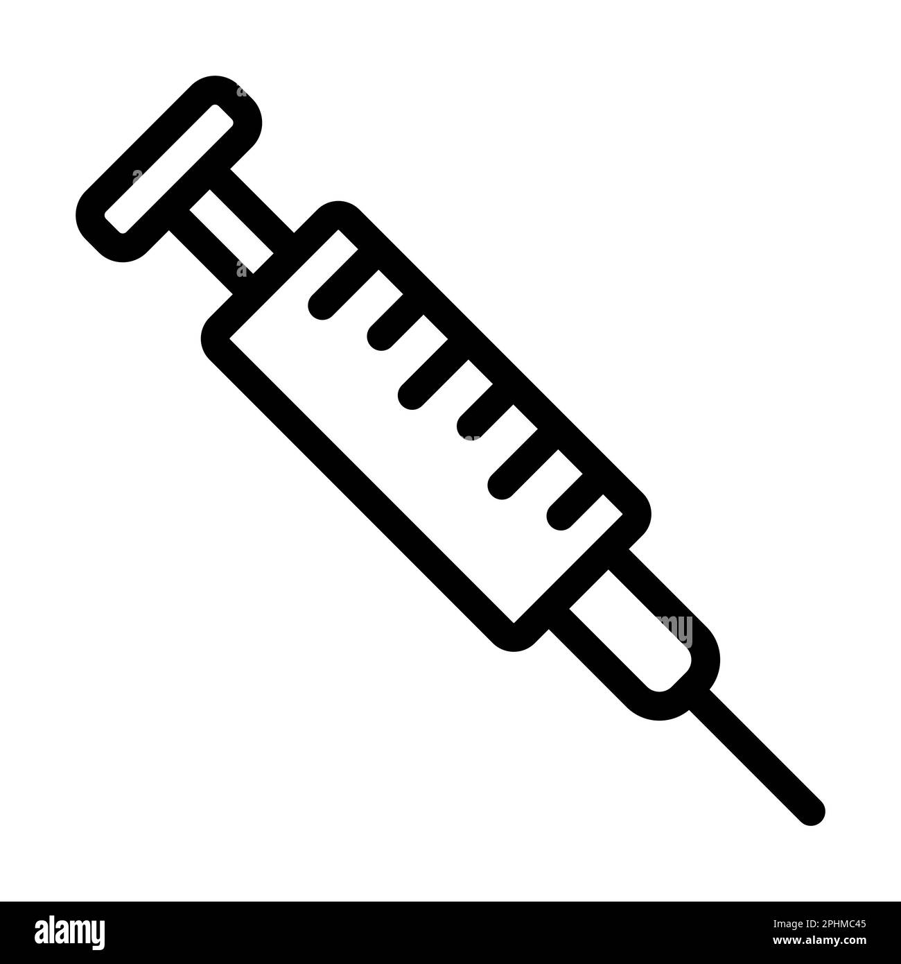 Syringe Vector Thick Line Icon For Personal And Commercial Use Stock ...