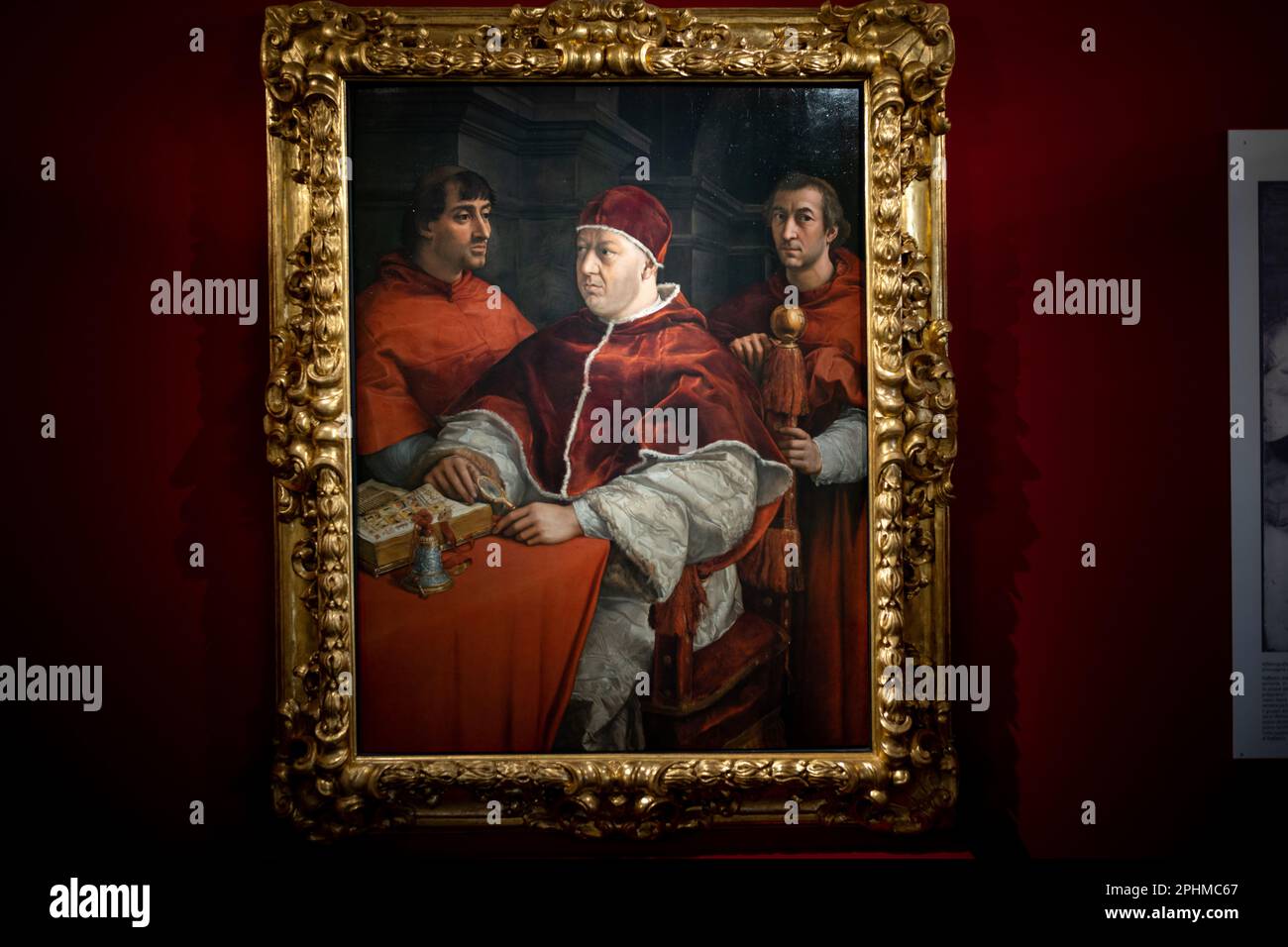 Pope Leo X by Raphael on temporary display at the Palazzo Pitti Stock ...
