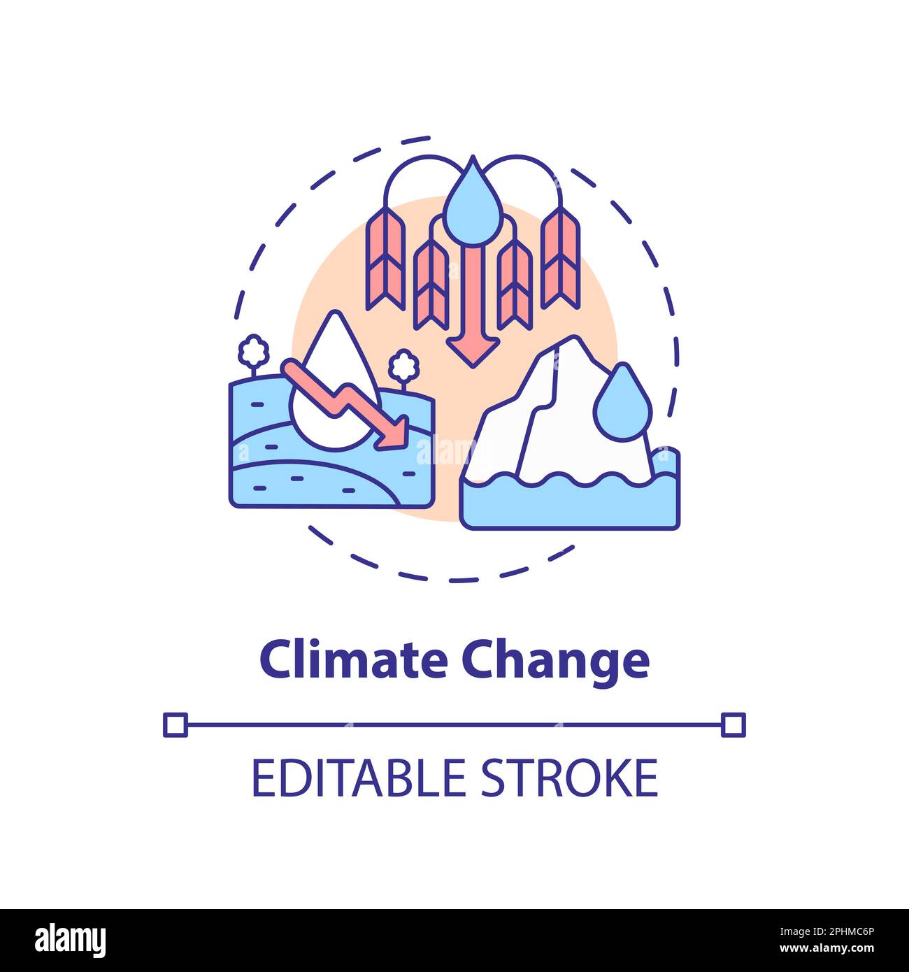 Climate changes concept icon Stock Vector Image & Art - Alamy